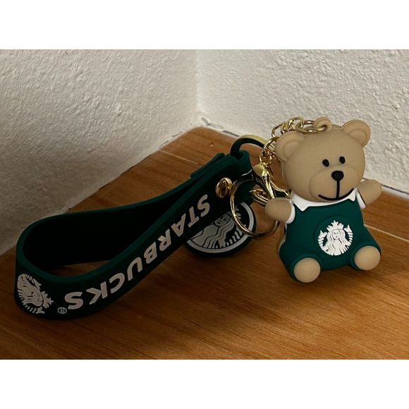 Starbucks | Accessories | Keychain Starbucks Coffee Green Barista Bear ...